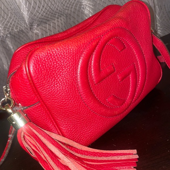Gucci | Bags | Gucci Red Disco Soho Bag | Poshmark